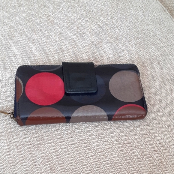 Boden | Bags | Boden Multi Color Dots Leather Wallet | Poshmark